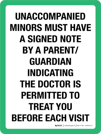 Unaccompanied Minors Must Have A Signed Note By A Parent Portrait ...