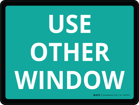 Use Other Window Green Landscape - Wall Sign