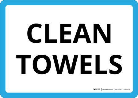 Clean Towels Landscape - Wall Sign