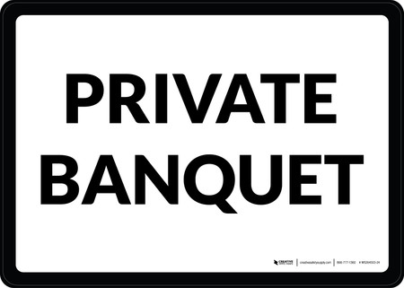 Private Banquet Landscape - Wall Sign
