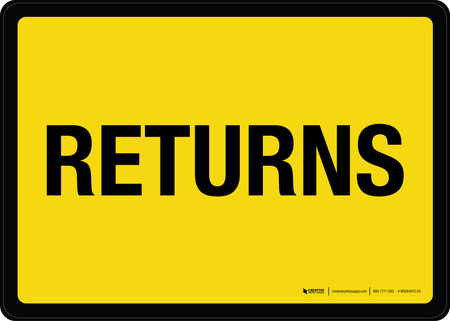 Returns Yellow Landscape - Wall Sign