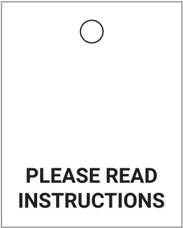 Please Read Instructions - Valve Tag