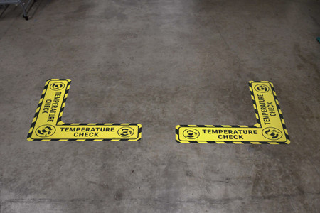 Temperature Check - Floor Sign Corner