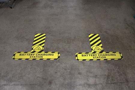 Battery Charging Station - Floor Sign T's | Creative Safety Supply