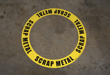 Scrap Metal - Circular Floor Sign Ring | Creative Safety Supply