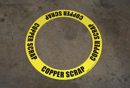 Copper Scrap - Circular Floor Sign Ring