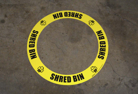 Shred Bin - Circular Floor Sign Ring