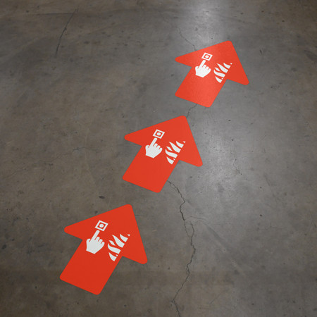 Fire Alarm Wayfinding Floor Sign Arrows