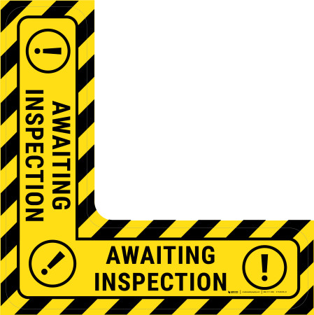 Awaiting Inspection - Floor Sign Corner