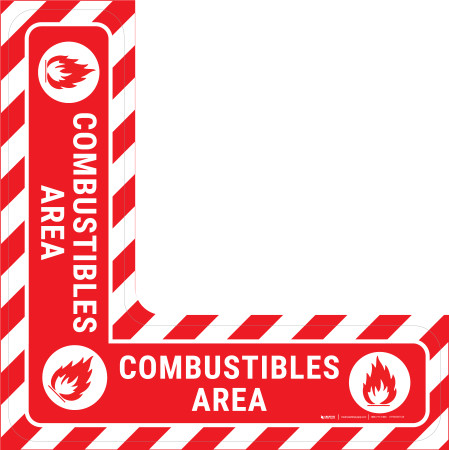 Combustibles Area - Floor Sign Corner