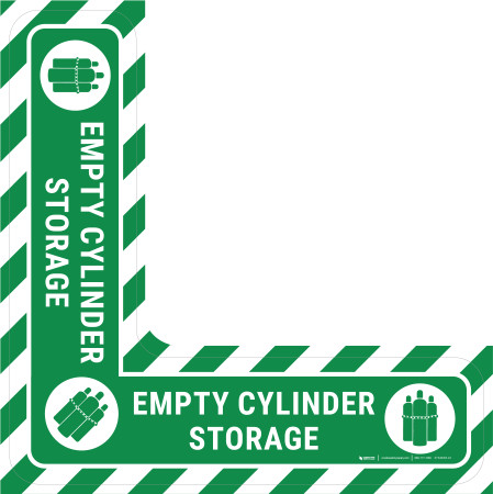 Empty Cylinder Storage - Floor Sign Corner | Creative Safety Supply