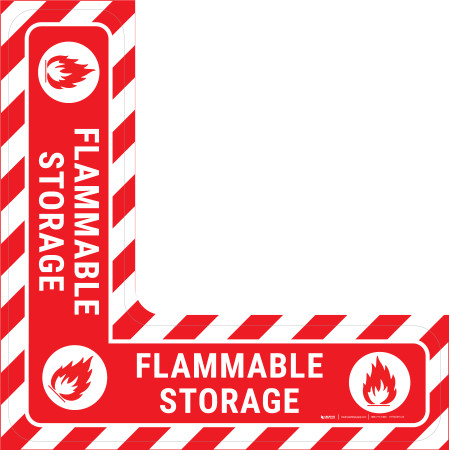 Flammable Storage - Floor Sign Corner