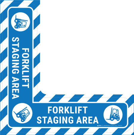 Forklift Staging Area - Floor Sign Corner
