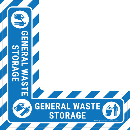 General Waste Storage - Floor Sign Corner