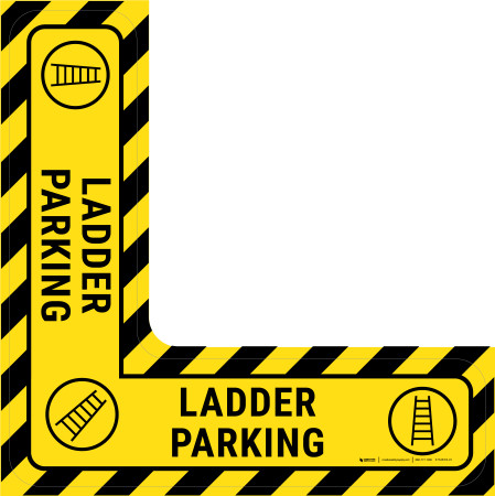 Ladder Parking - Floor Sign Corner