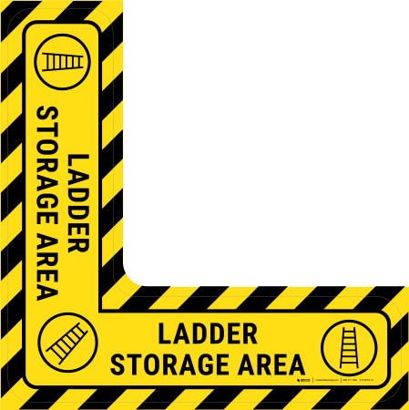 Ladder Storage Area - Floor Sign Corner
