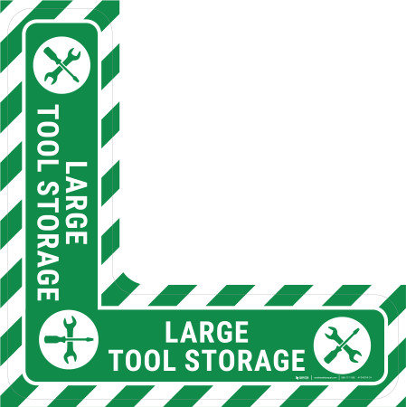 Large Tool Storage - Floor Sign Corner