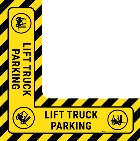 Lift truck Parking - Floor Sign Corner | Creative Safety Supply