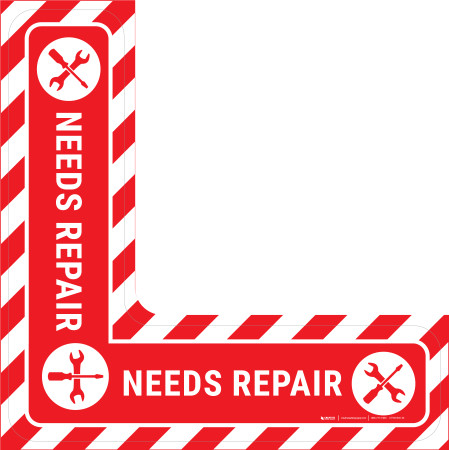Needs Repair - Floor Sign Corner