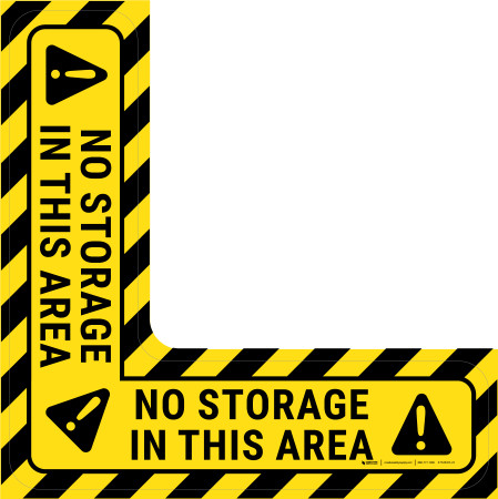 No Storage in This Area - Floor Sign Corner