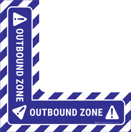 Outbound Zone - Floor Sign Corner
