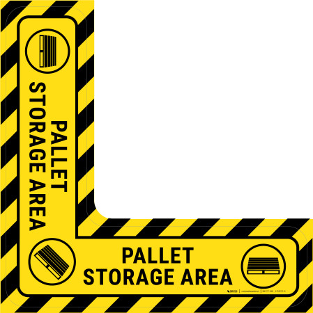Pallet Storage Area - Floor Sign Corner