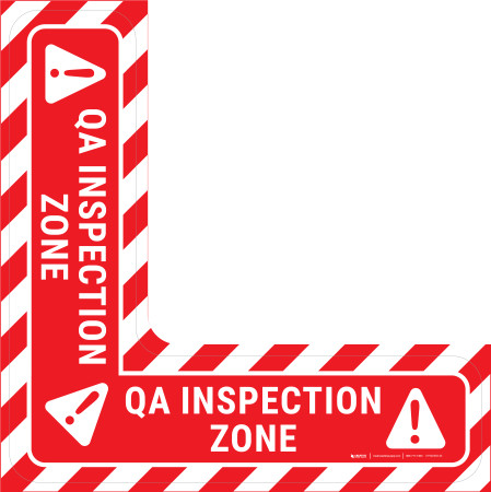 QA Inspection Zone - Floor Sign Corner
