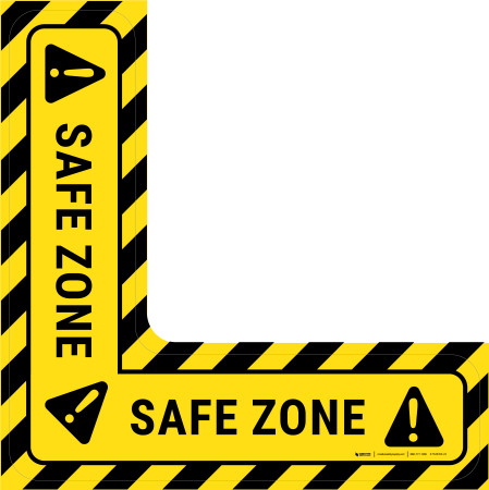 Safe Zone - Floor Sign Corner