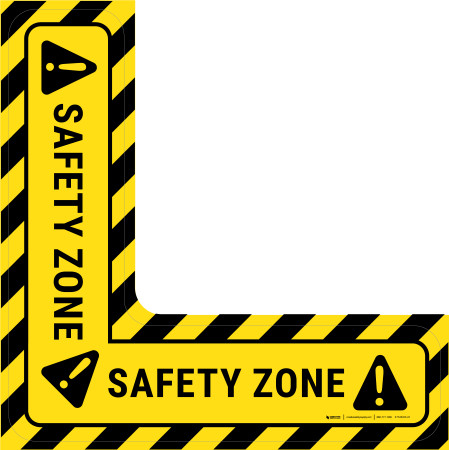 Safety Zone - Floor Sign Corner