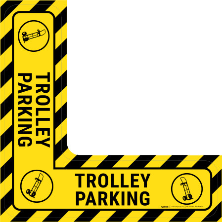 Trolley Parking - Floor Sign Corner