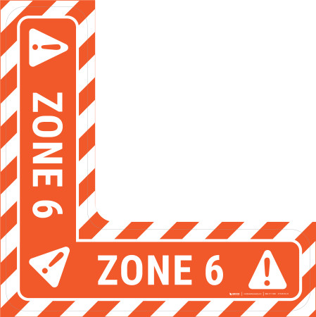 Zone 6 - Floor Sign Corner | Creative Safety Supply