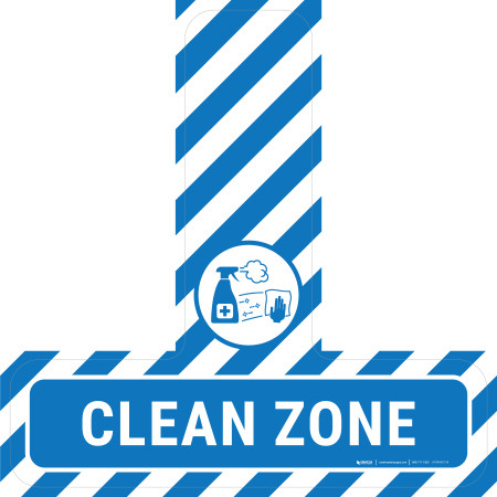 Clean Zone - Floor Sign T's | Creative Safety Supply
