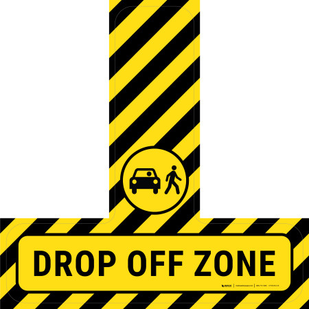 Drop Off Zone - Floor Sign T's