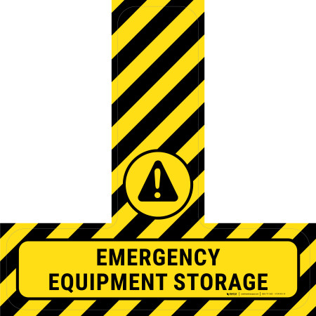 Emergency Equipment Storage - Floor Sign T's