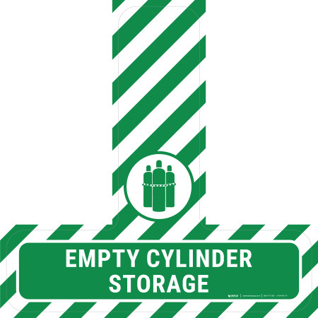 Empty Cylinder Storage - Floor Sign T's