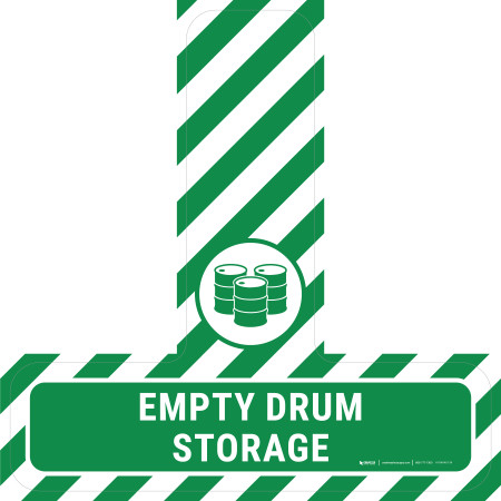 Empty Drum Storage - Floor Sign T's
