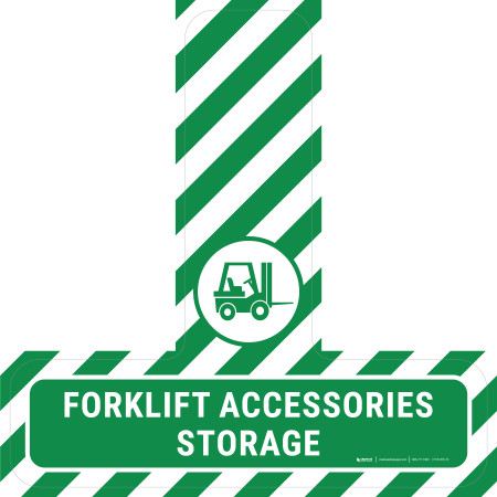 Forklift Accessories Storage - Floor Sign T's
