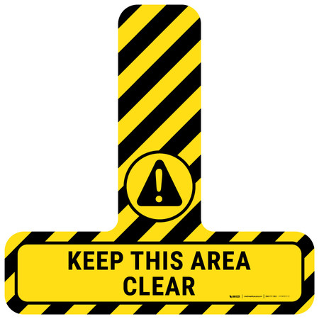 Keep This Area Clear - Floor Sign T's | Creative Safety Supply