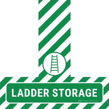 Ladder Storage - Floor Sign T's