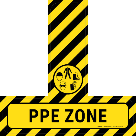 PPE Zone - Floor Sign T's