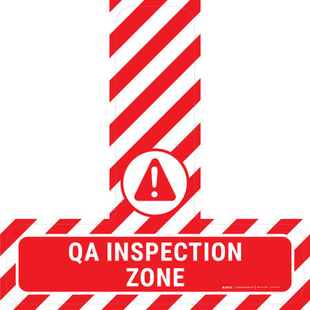 QA Inspection Zone - Floor Sign T's | Creative Safety Supply