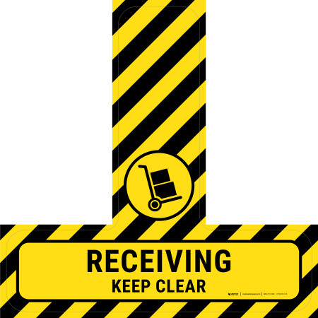 Receiving - Keep Clear - Floor Sign T's