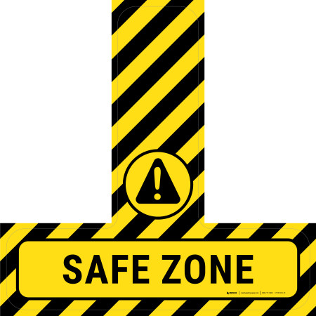 Safe Zone - Floor Sign T's | Creative Safety Supply