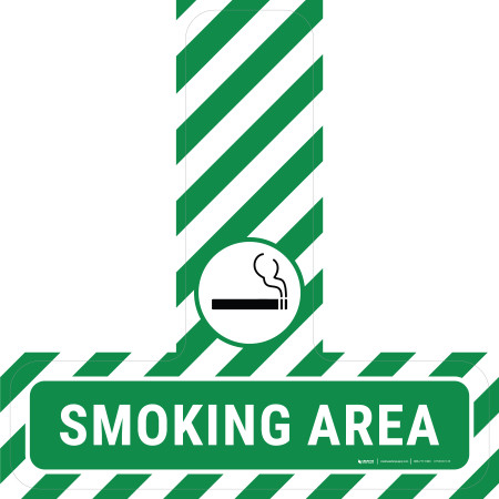 Smoking Area - Floor Sign T's | Creative Safety Supply