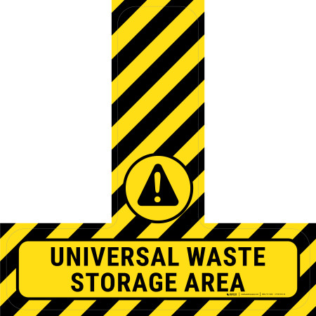 Universal Waste Storage Area - Floor Sign T's