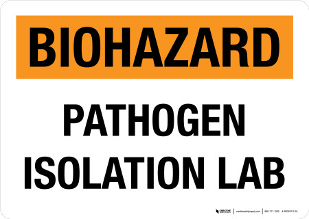 Biohazard: Pathogen Isolation Lab Landscape - Wall Sign