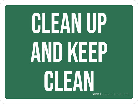 Clean Up And Keep Clean Landscape - Wall Sign