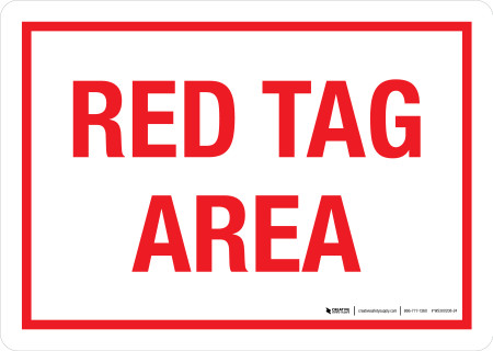 Red Tag Area Landscape - Wall Sign