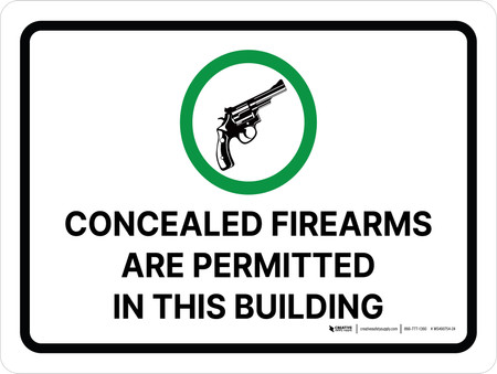 Concealed Firearms Are Permitted In This Building with Icon Landscape ...