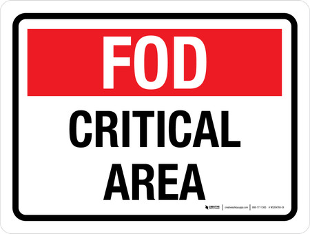 FOD Critical Area Landscape - Wall Sign